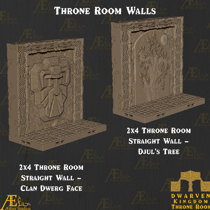 3D Printable AEDWRF07 - Dwarven Kingdoms Throne Room by Aether Studios