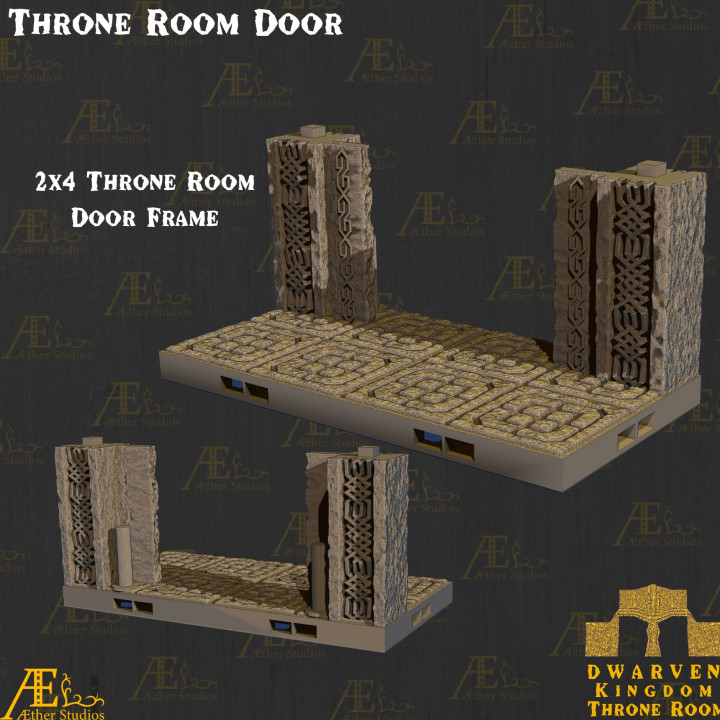 3D Printable AEDWRF07 - Dwarven Kingdoms Throne Room by Aether Studios