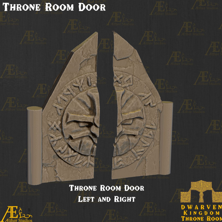 3D Printable AEDWRF07 - Dwarven Kingdoms Throne Room by Aether Studios