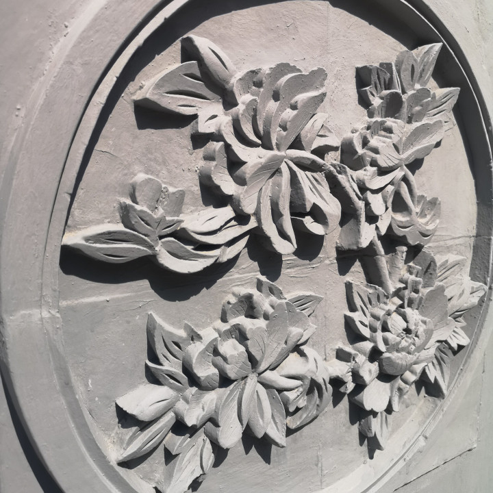 3D Printable Flower relief by Scan the World China