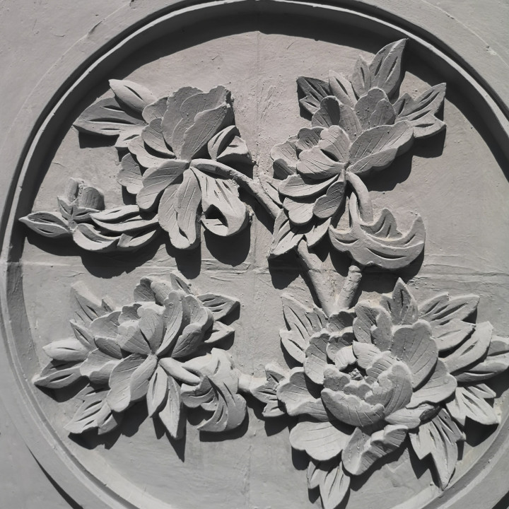 3D Printable Flower relief by Scan the World China