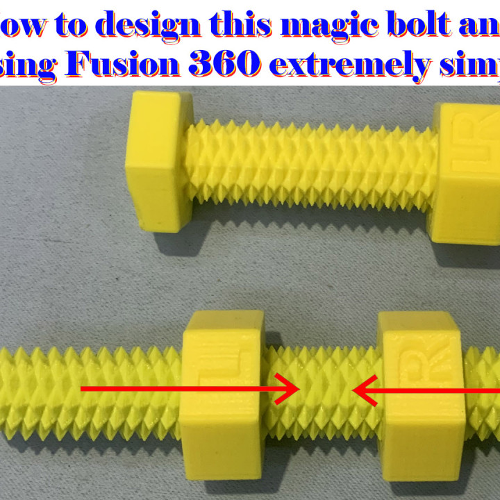 3D Printable Magic bolt and nuts and more by Henry Wang
