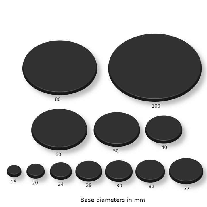 3D Printable Round Bases by Christian Geißler
