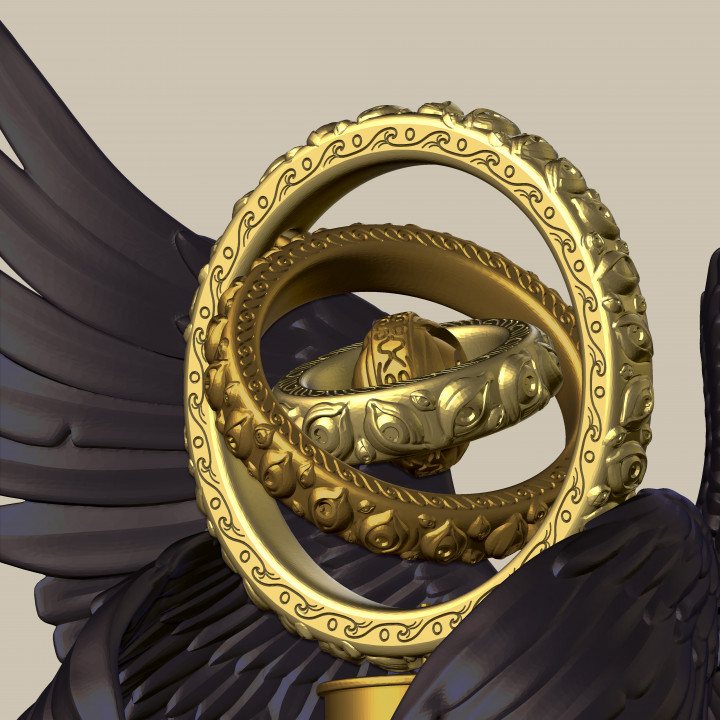 3D Printable Ophanim Angel v2 by Kawna Minis