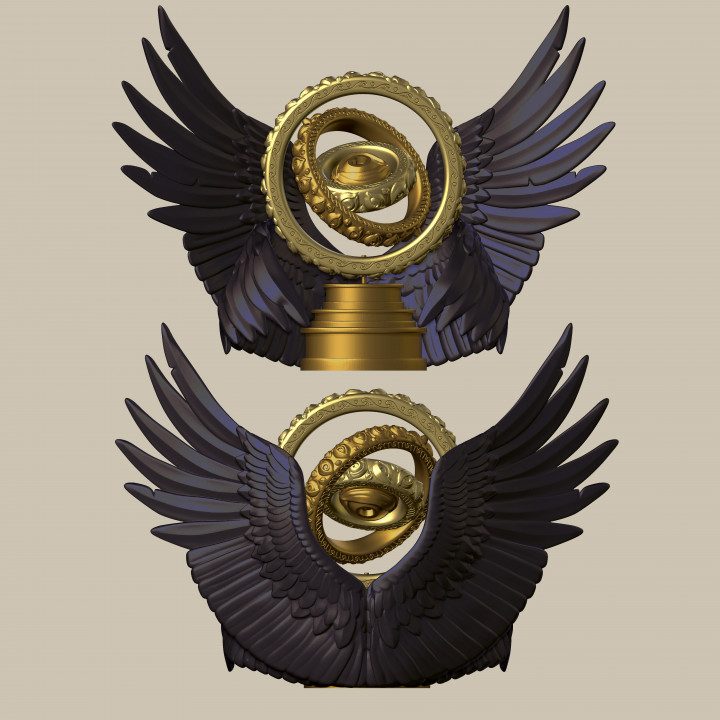 3D Printable Ophanim Angel v2 by Kawna Minis