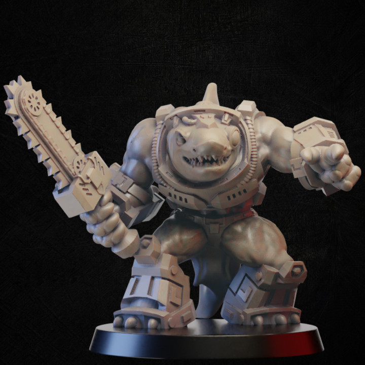 3D Printable Shark cyborg by Stanislav Kuznetsov