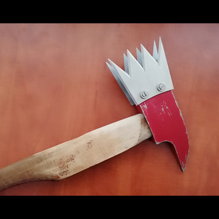 3D Printable Fallout 76, Fire axe, Spikes mod by Laci Legath