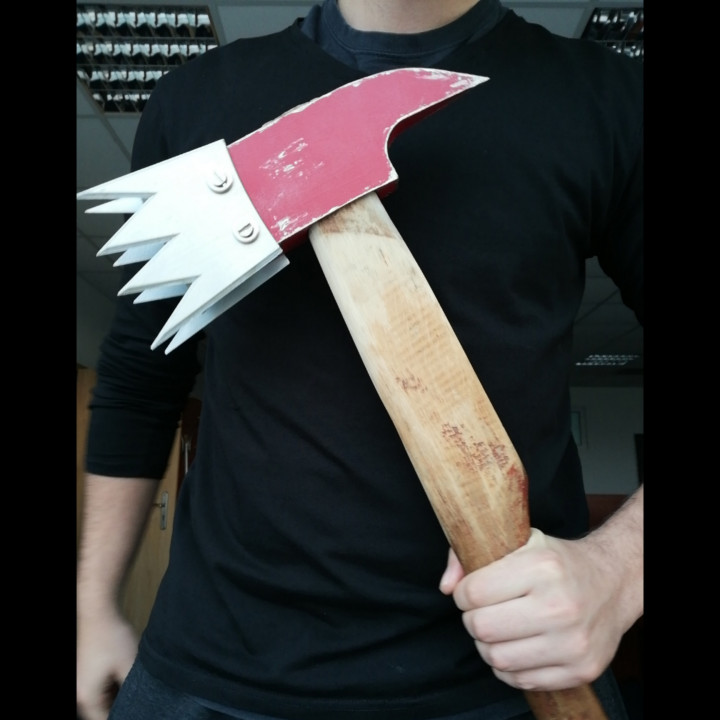 3D Printable Fallout 76, Fire axe, Spikes mod by Laci Legath