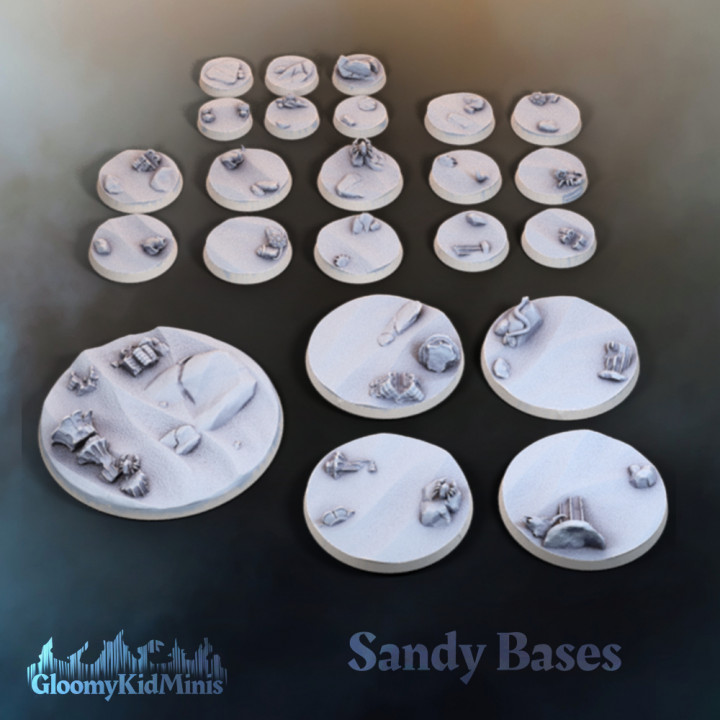 3D Printable Sandy Base Set by GloomyKidMinis