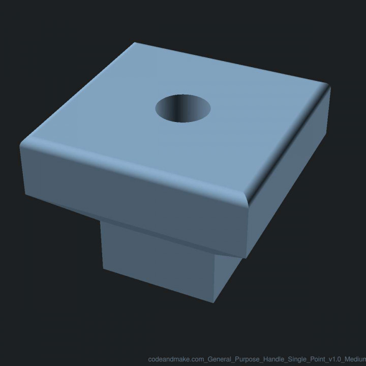 3D Printable Fully Customizable General Purpose Handles by Code and Make