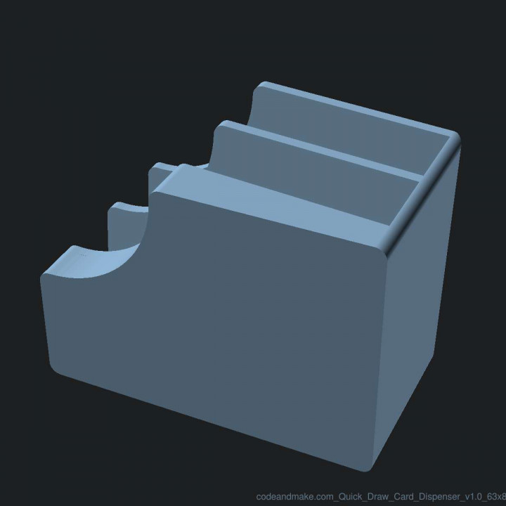3D Printable Quick Draw Card Dispenser by Code and Make