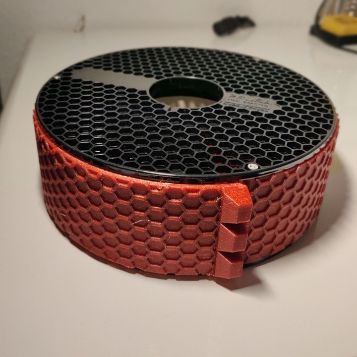 3D Printable Stackable Recycled Filament Spool Container by Marcin Gdowski