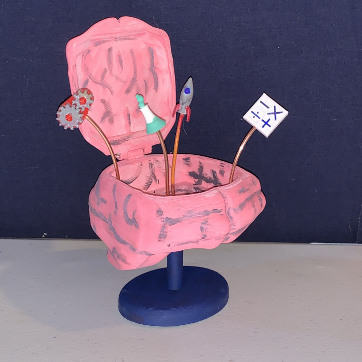 3D Printable Exploding Brain Display by Maximalian Kephart