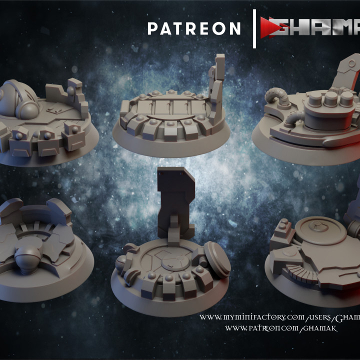 3D Printable sci-fi bases by Ghamak