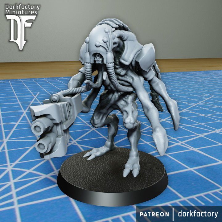 3D Printable Alien Guard by Dorkfactory Miniatures