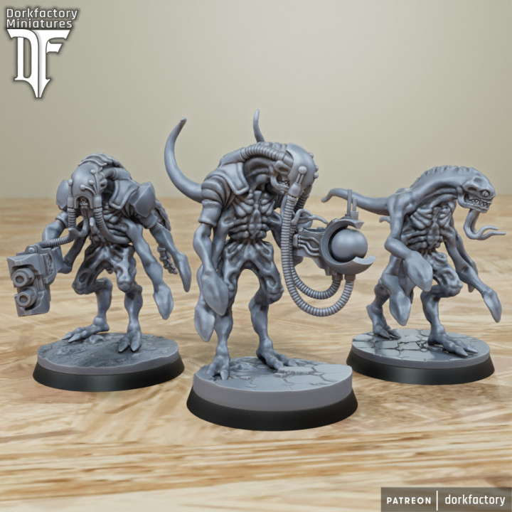 3D Printable Alien Exploration Team by Dorkfactory Miniatures