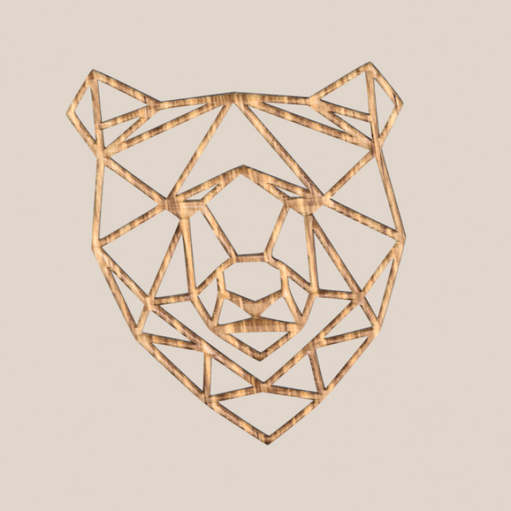 3D Printable Geometric Bear by raimonvibe