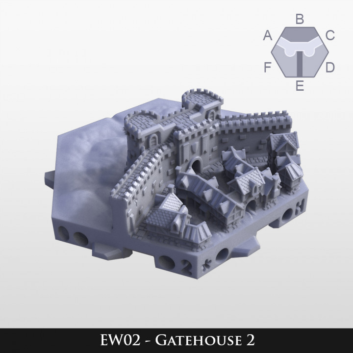 3D Printable Hexton Hills Epic Cities Wall Set 01 by Hexton Hills