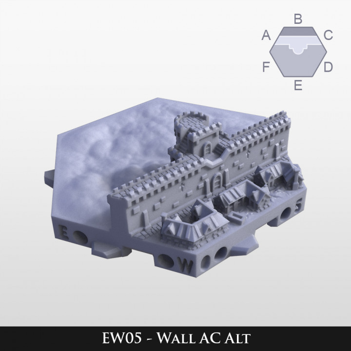 3D Printable Hexton Hills Epic Cities Wall Set 01 by Hexton Hills