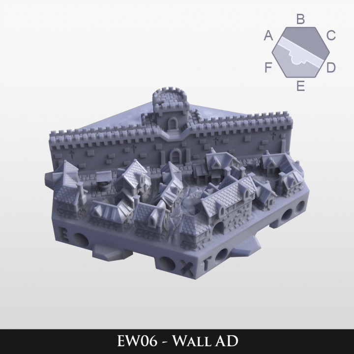 3D Printable Hexton Hills Epic Cities Wall Set 01 by Hexton Hills