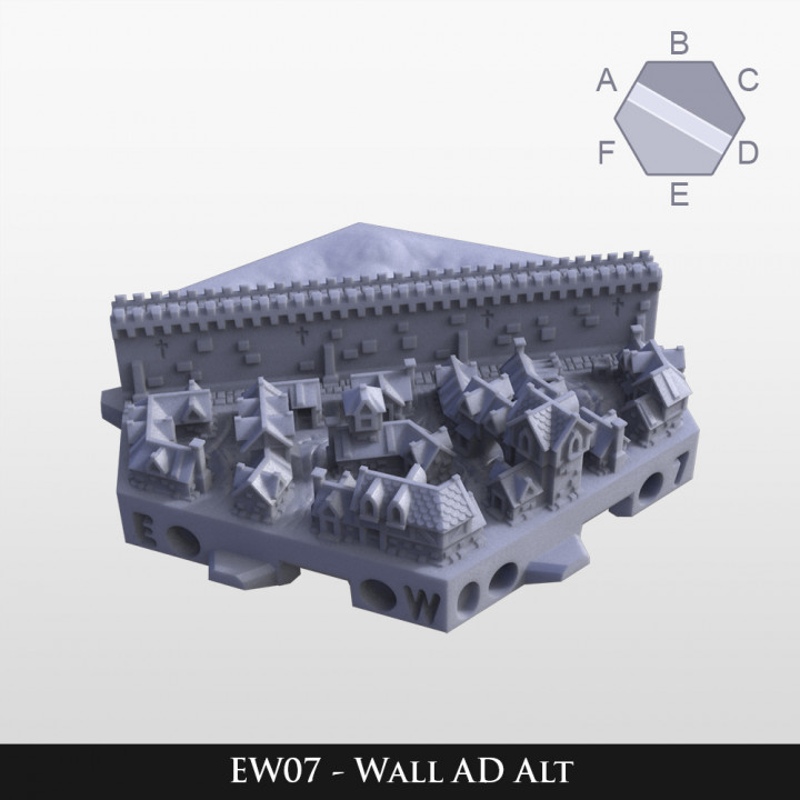 3D Printable Hexton Hills Epic Cities Wall Set 01 by Hexton Hills