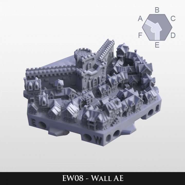 3D Printable Hexton Hills Epic Cities Wall Set 01 by Hexton Hills