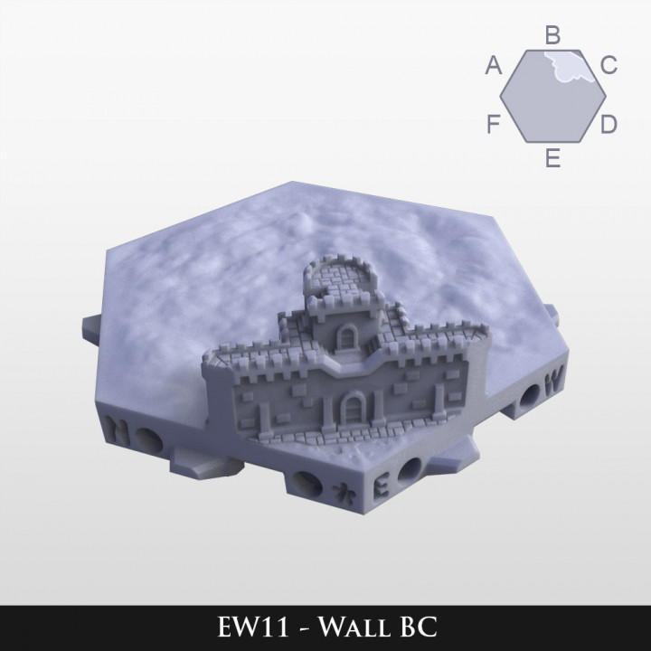 3D Printable Hexton Hills Epic Cities Wall Set 01 by Hexton Hills