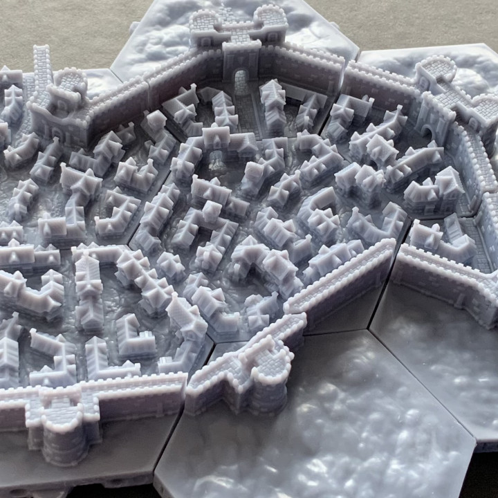 3D Printable Hexton Hills Epic Cities Wall Set 01 by Hexton Hills