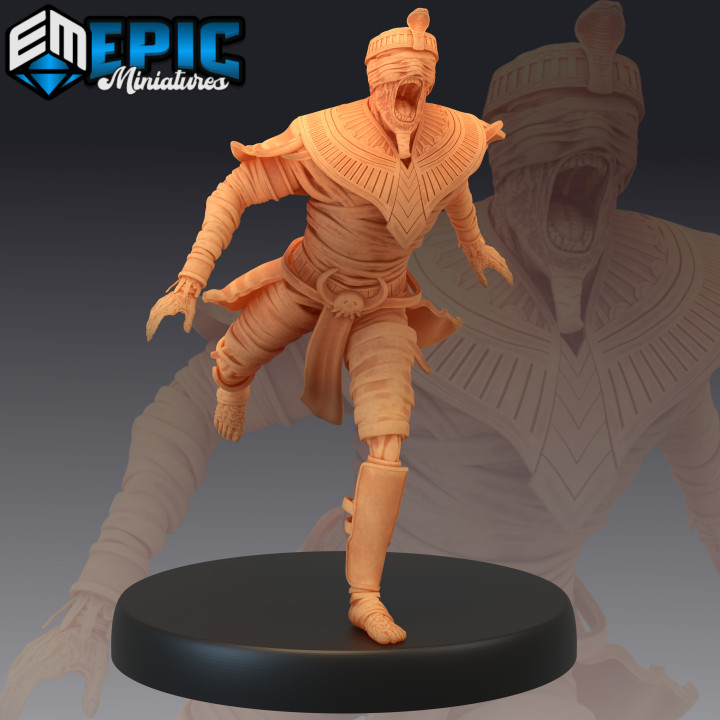 3D Printable Mummy Running / Undead Egyptian by Epic-Miniatures