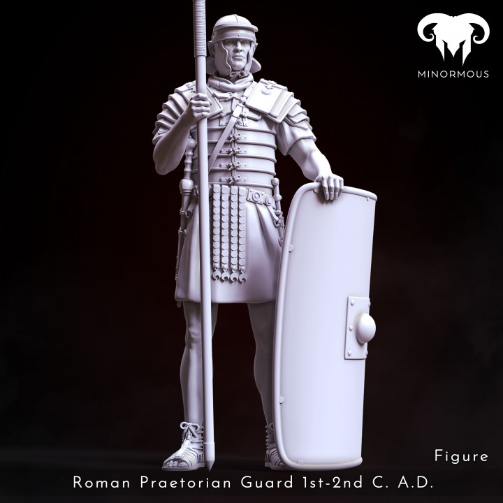 3D Printable Figure - Roman Praetorian Guard 1st-2nd C. A.D. on duty ...