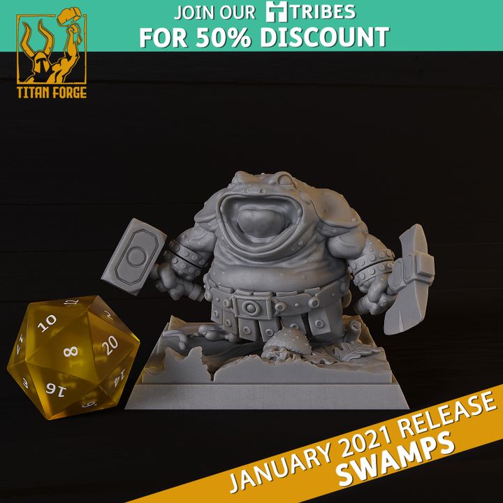 3D Printable Morg The Swatter - Swamps - Titan Forge Miniatures January ...