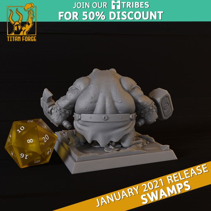 3D Printable Morg The Swatter - Swamps - Titan Forge Miniatures January ...