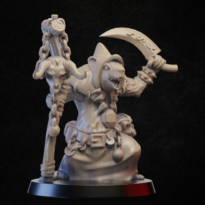 3D Printable rat warlock by Stanislav Kuznetsov