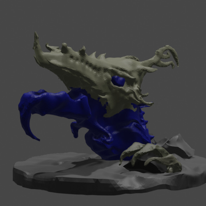 3D Printable Buried dragon by Doctor kukulcan