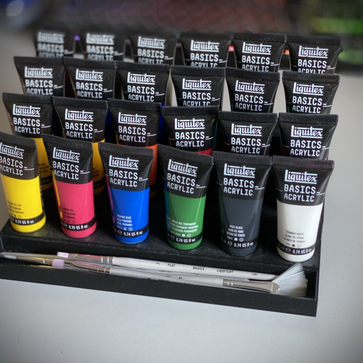 3D Printable Acrylic Paints Material Stand by Piddey