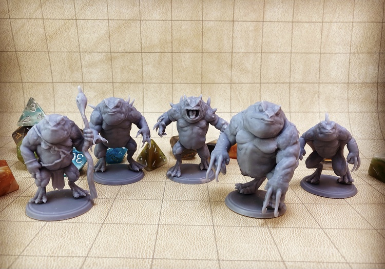 3D Printable Slaad Mob - Tabletop Miniatures (Pre-Supported) by ...