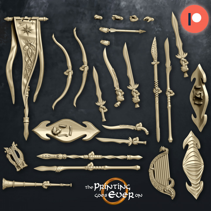 3D Printable Modular Elven Guards - Presupported by The Printing Goes ...