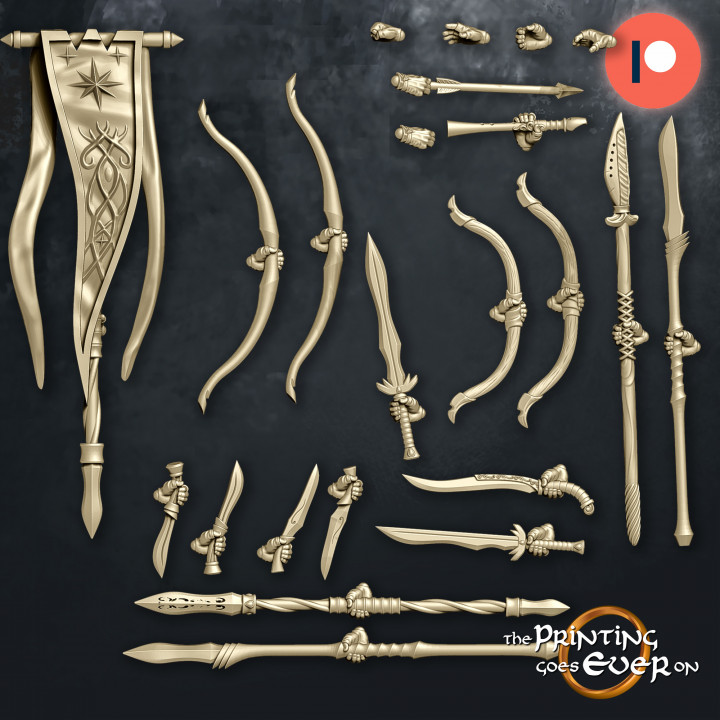 3D Printable Modular Elven Rangers - Presupported by The Printing Goes ...