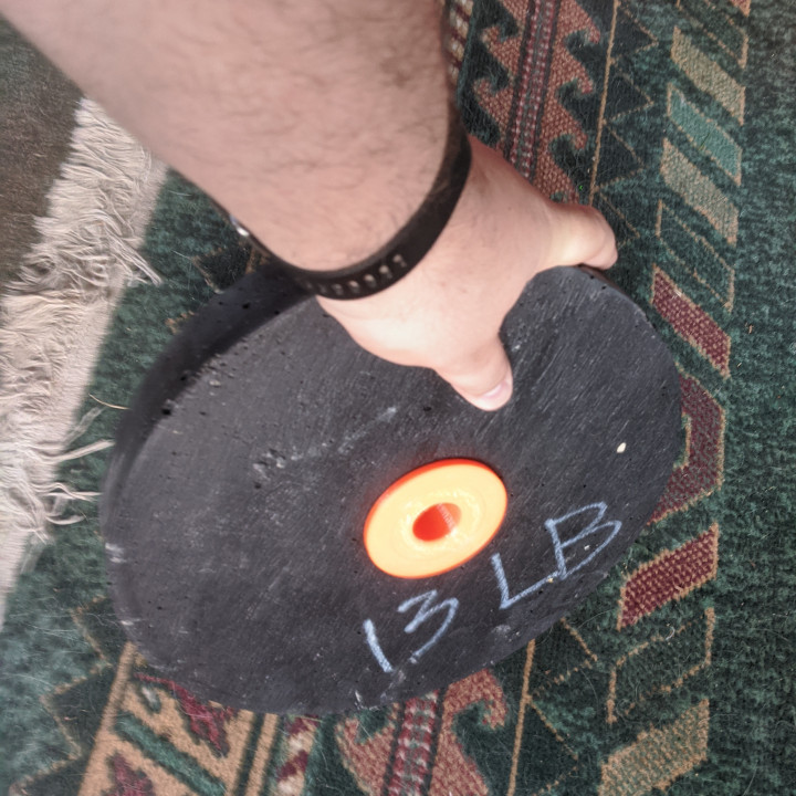 3D Printable Olympic to Standard Barbell Dumbbell adapter weight plate ...