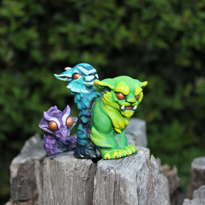 3D Printable Mini Chimera by Crystel Land