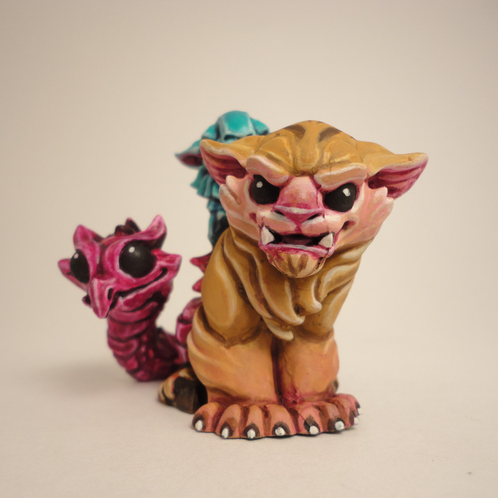 3D Printable Mini Chimera by Crystel Land