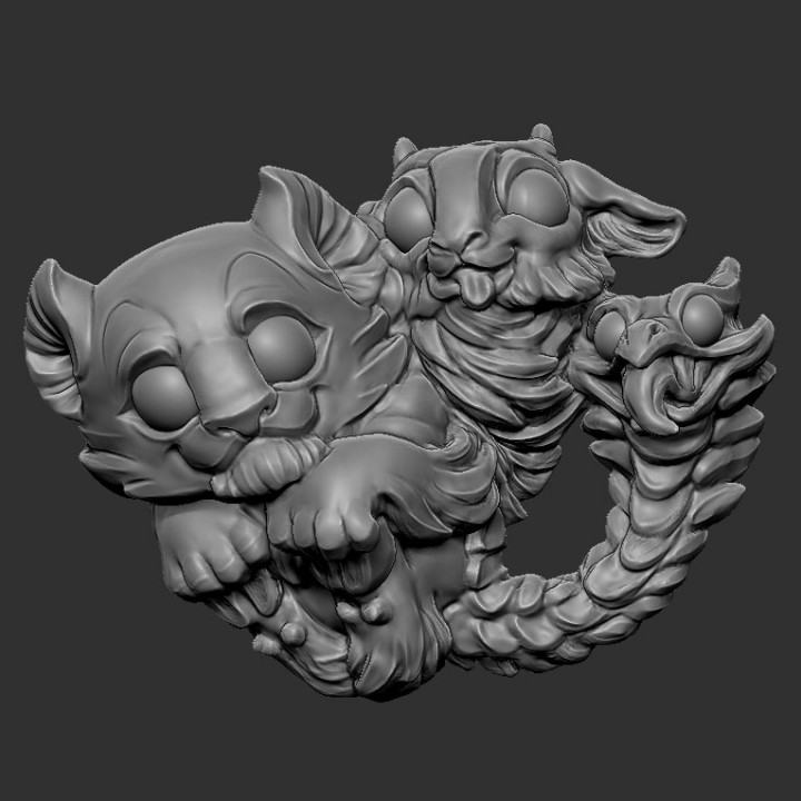 3D Printable Baby Chimera by Crystel Klein