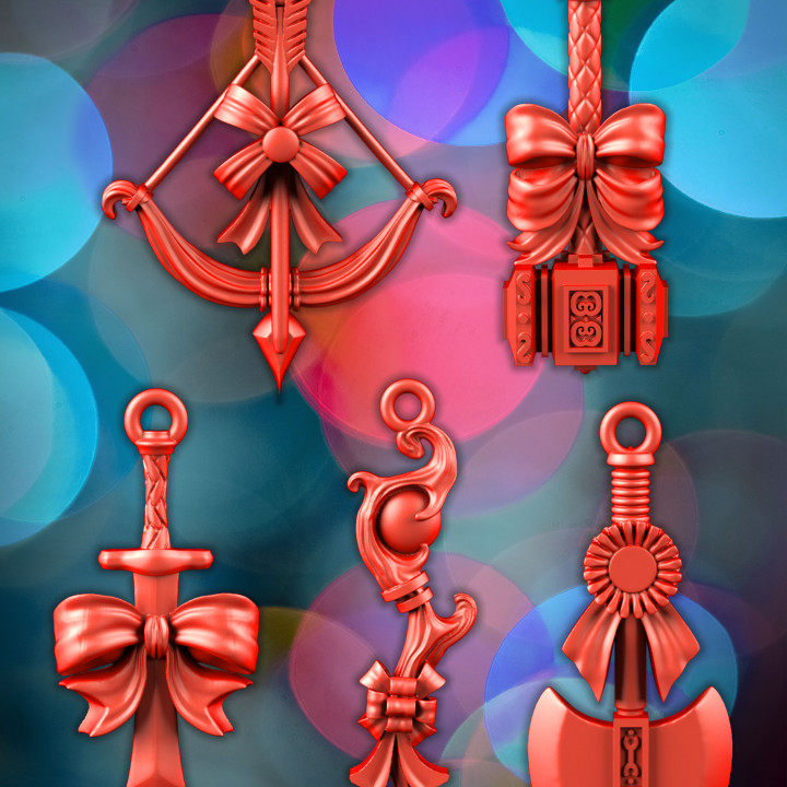 3D Printable fantasy decorations by Crosslances