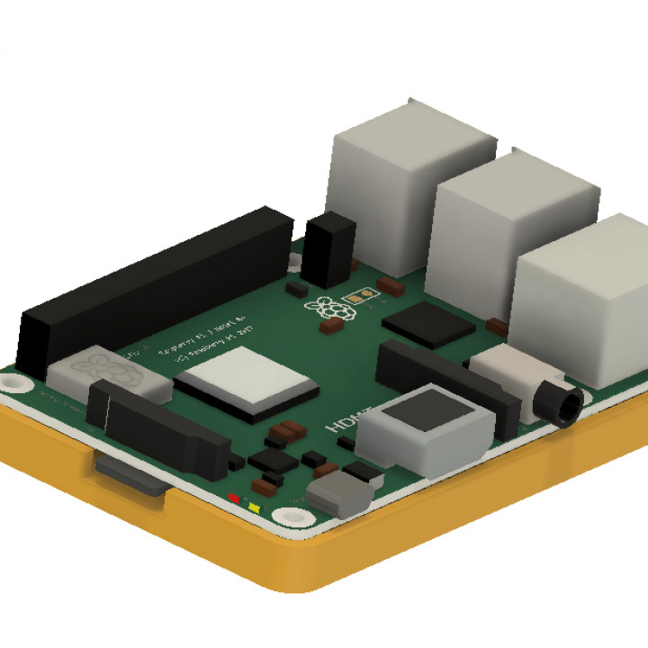 3D Printable Simple RPI 3B+ case by Martijn Broekhuizen