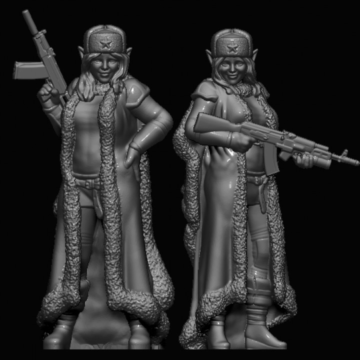 3D Printable Soviet Elf Females by KLT Studio