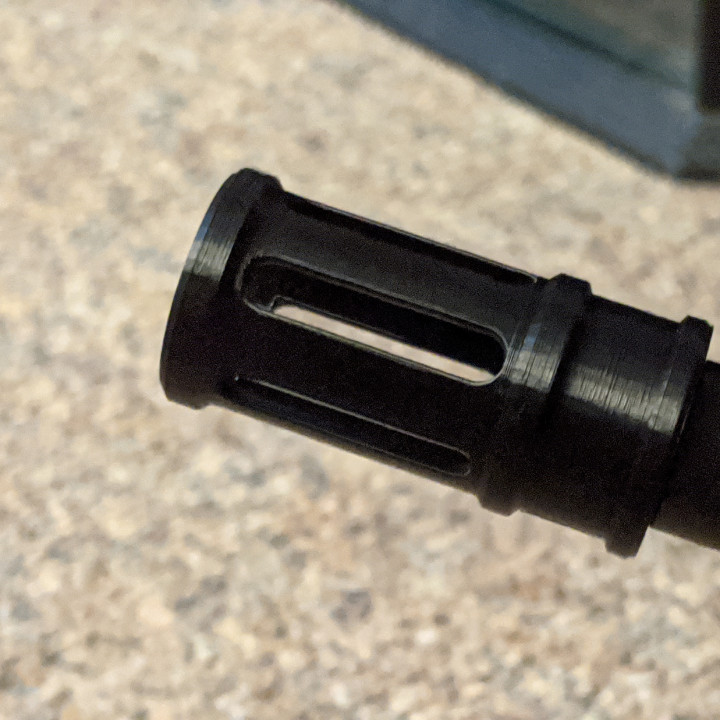 3D Printable Flash Suppressor - Airsoft M4 (threaded) by Jamie Drake