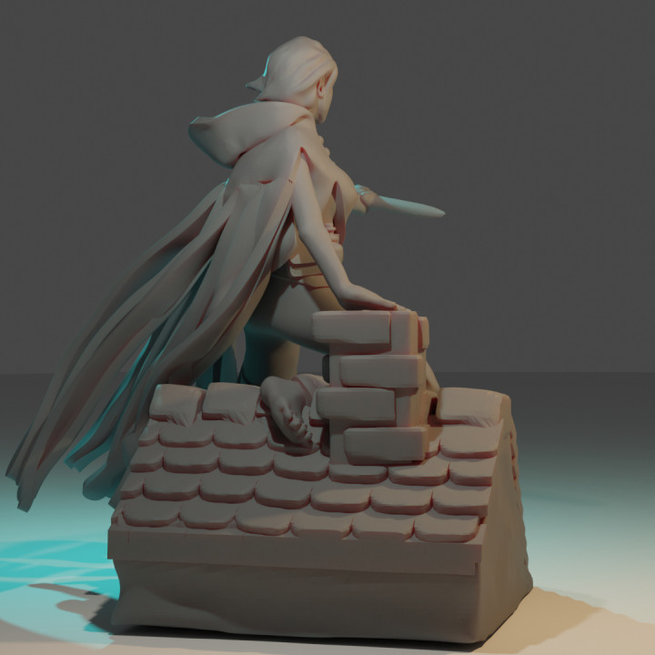 3D Printable Rooftop Thief Miniature (inspired by Mistborn) by Maya