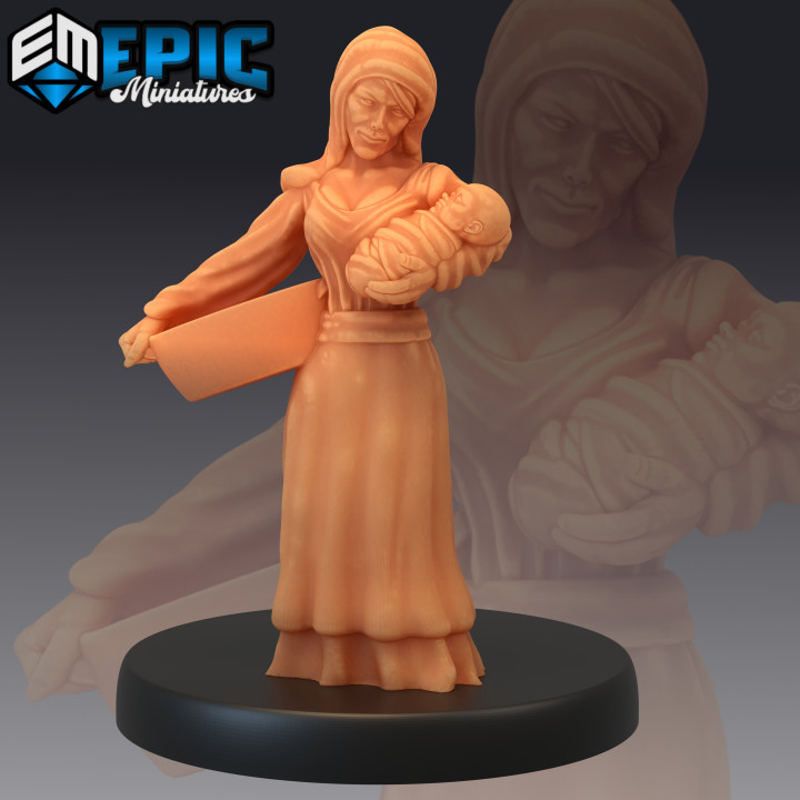 3D Printable Villager Mother / Village NPC / Human Character by Epic ...