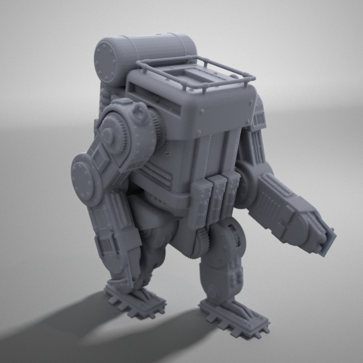 3D Printable Dieselpunk robots by Alphonse Marcel