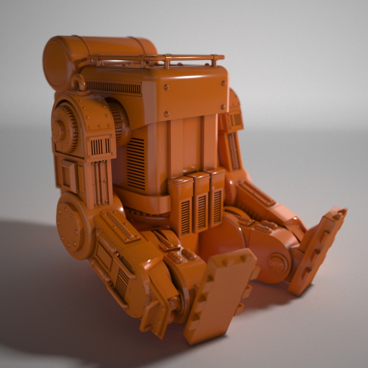3D Printable Dieselpunk robots by Alphonse Marcel